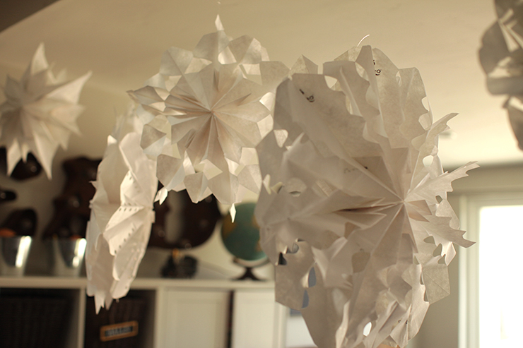 Giant Paper Bag Snowflakes Paper Snowflakes Snowflake Party Decor